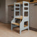Adjustable height kitchen tower – Duck Woodworks